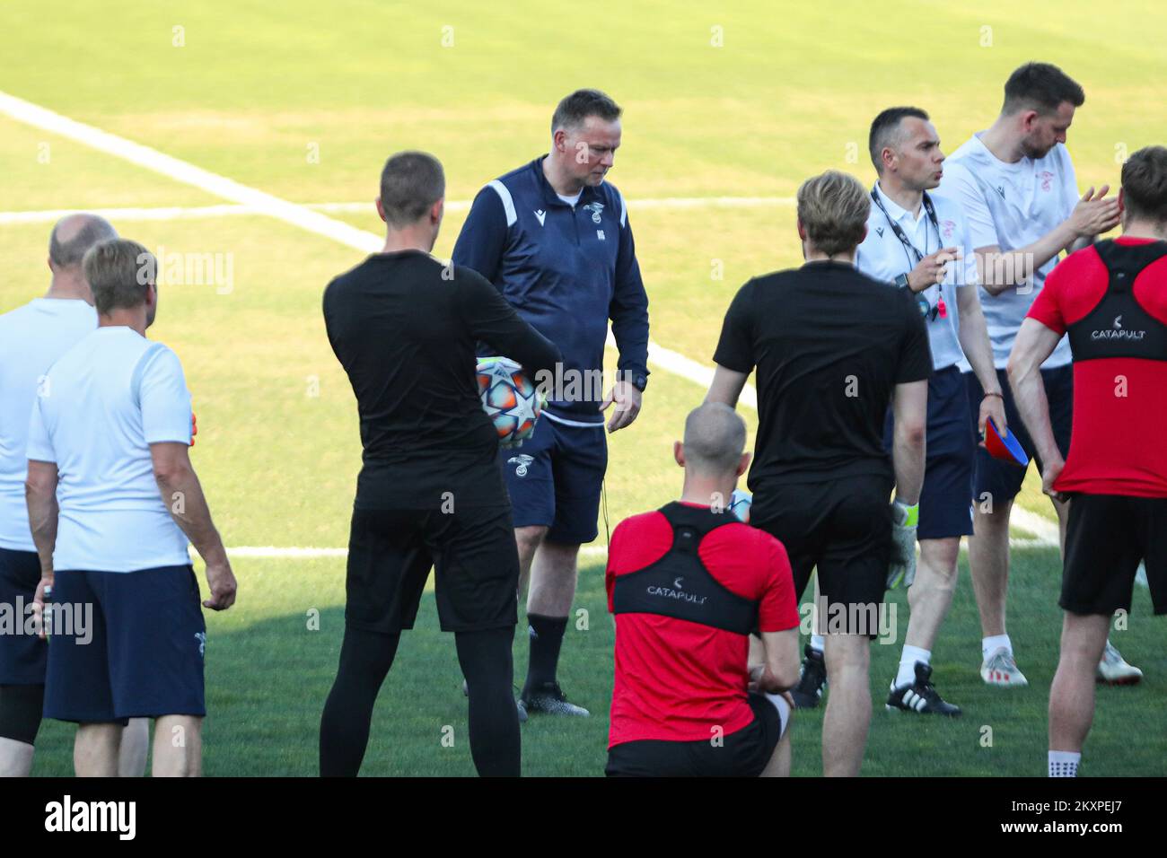 Valur team during training at Maksimir stadium in Zagreb, Croatia on 06 ...