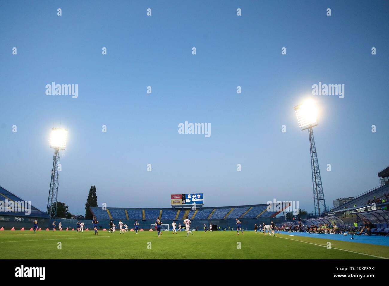 ZAGREB, CROATIA - JULY 07: General view of Maksimir Stadium during UEFA ...