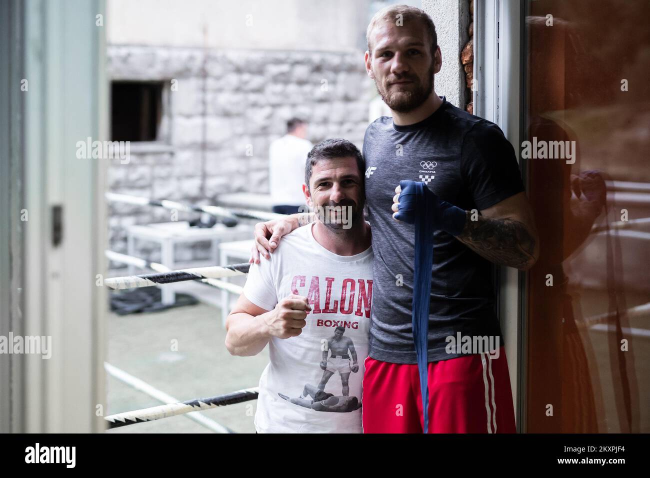 Croatian boxing champion Luka Plantic is seen during training before ...