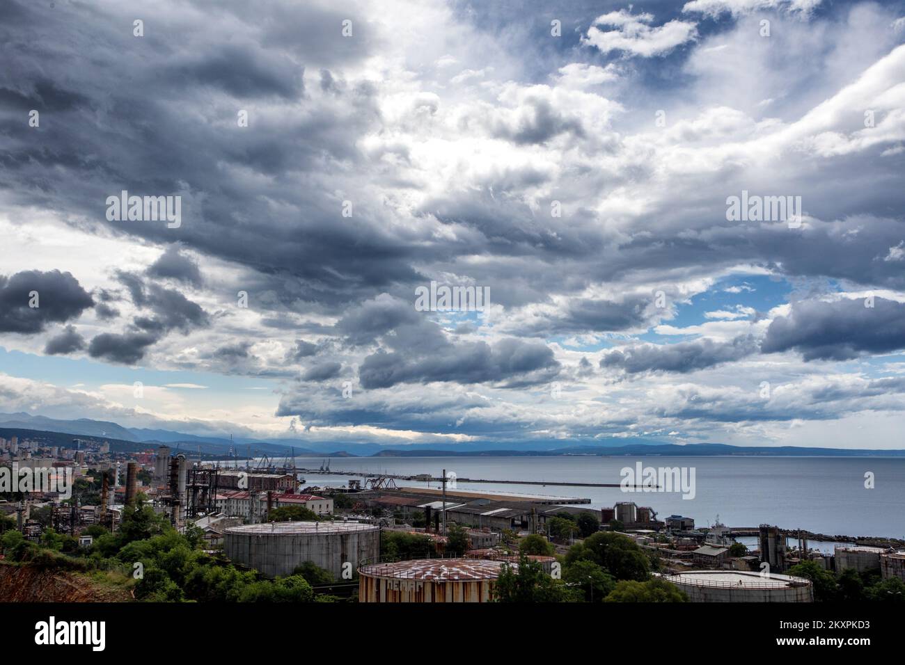 Cloudy weather in Rijeka, Croatia on July 17, 2021. Photo: Nel PavletiÄ ...