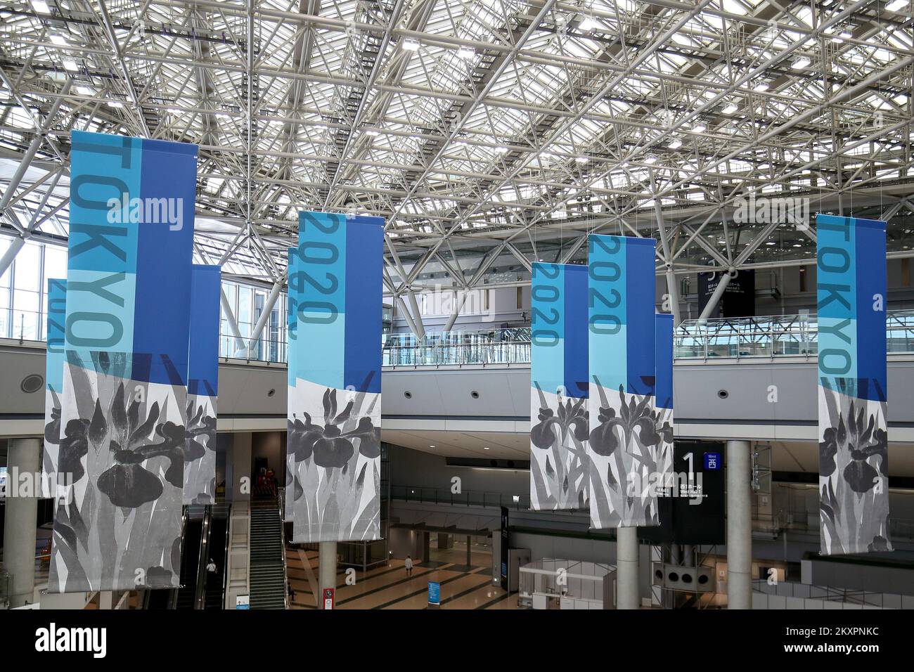 View of the Main Press Center (MPC) at the Tokyo Olympics, also known ...
