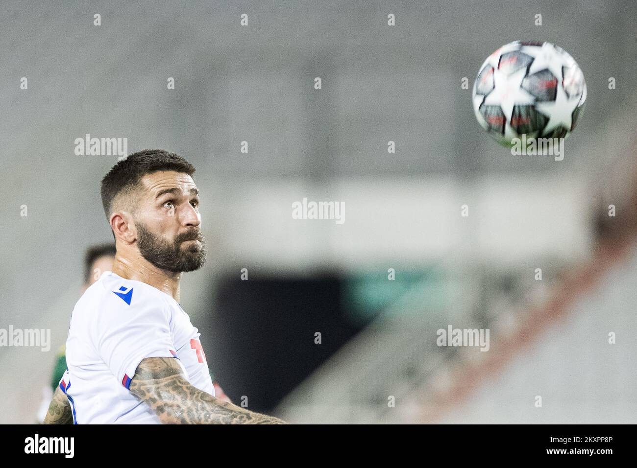 Marko Livaja of Hajduk Split in action during the UEFA Conference ...