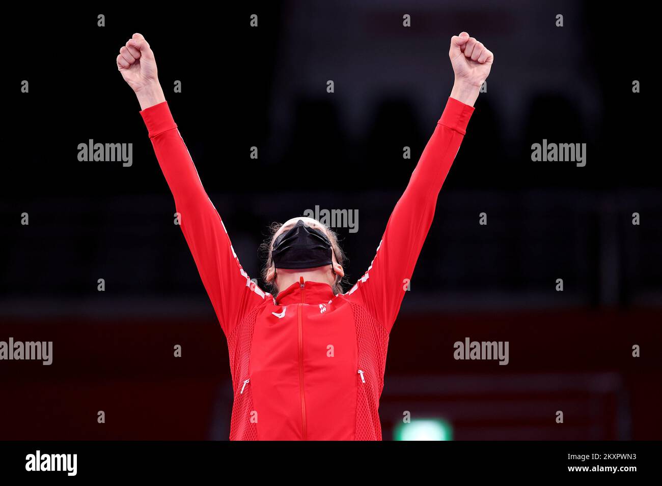 Gold medalist Matea Jelic of Croatia poses with the gold medal for the ...
