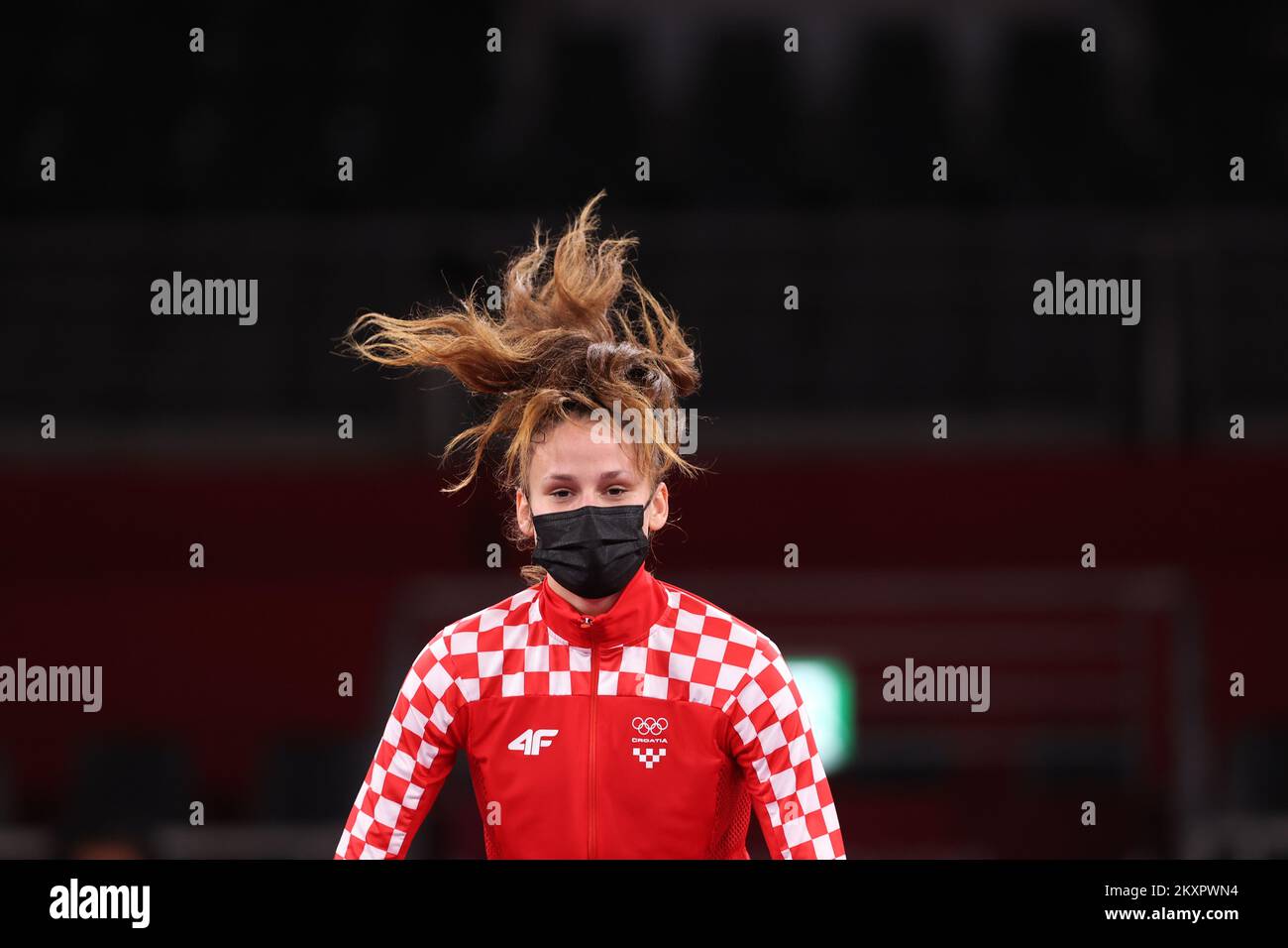 Gold medalist Matea Jelic of Croatia poses with the gold medal for the ...