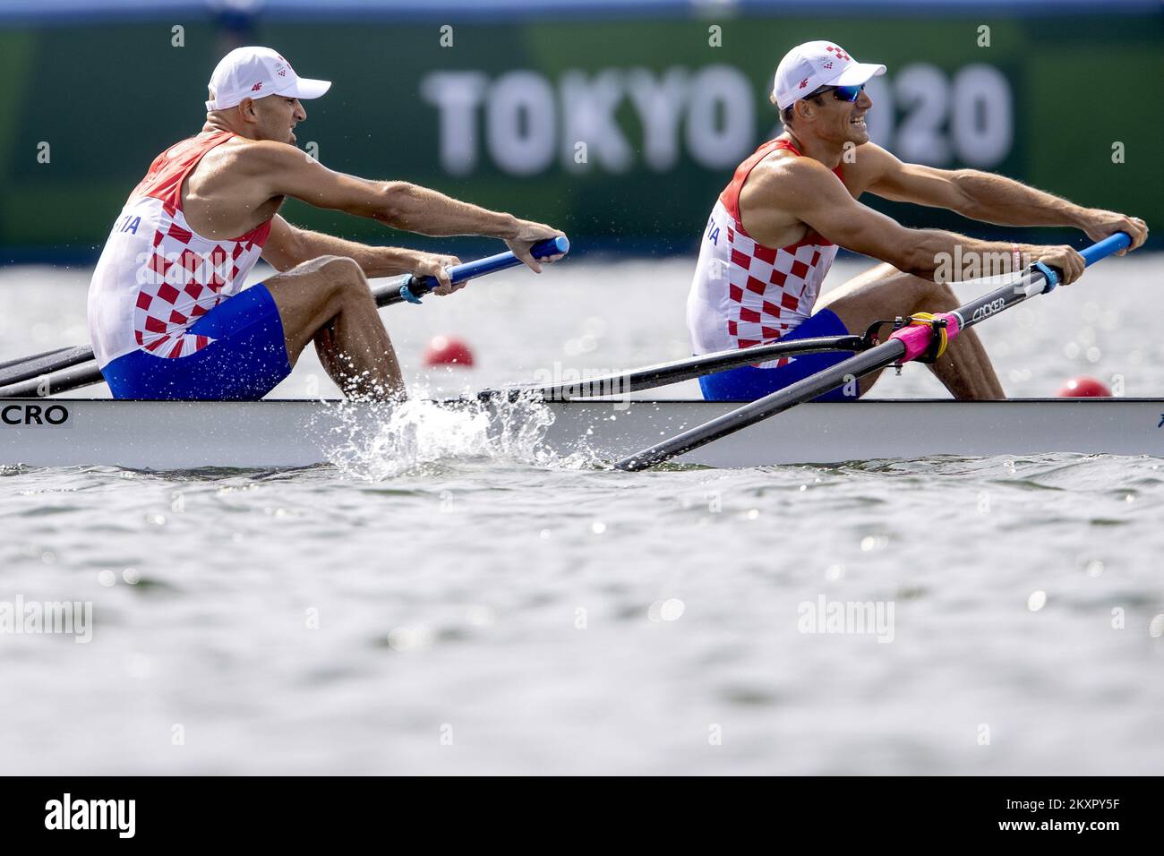 Martin Sinkovic and Valent Sinkovic of Team Croatia compete during the ...