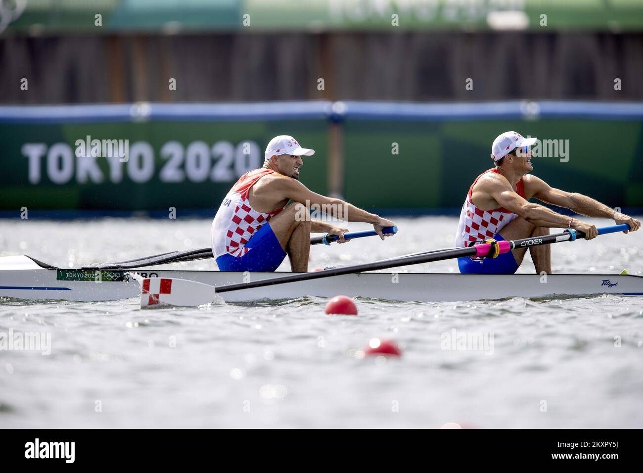 Martin Sinkovic and Valent Sinkovic of Team Croatia compete during the ...