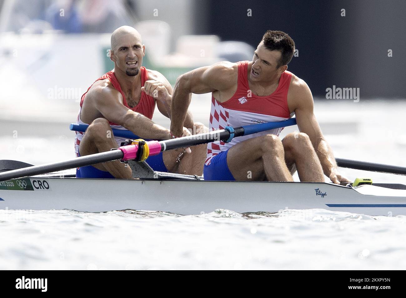 Valent Sinkovic, right, and Martin Sinkovic of Croatia celebrate after ...