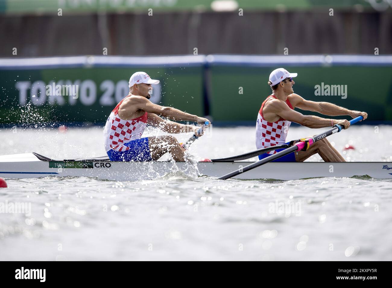 Martin Sinkovic and Valent Sinkovic of Team Croatia compete during the ...