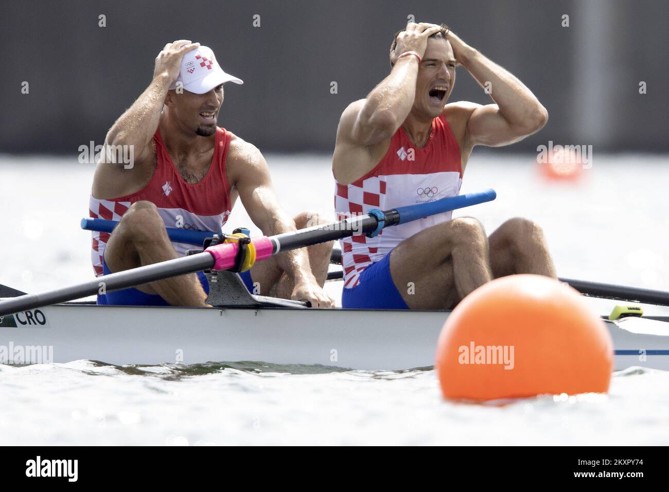 Valent Sinkovic, right, and Martin Sinkovic of Croatia celebrate after ...