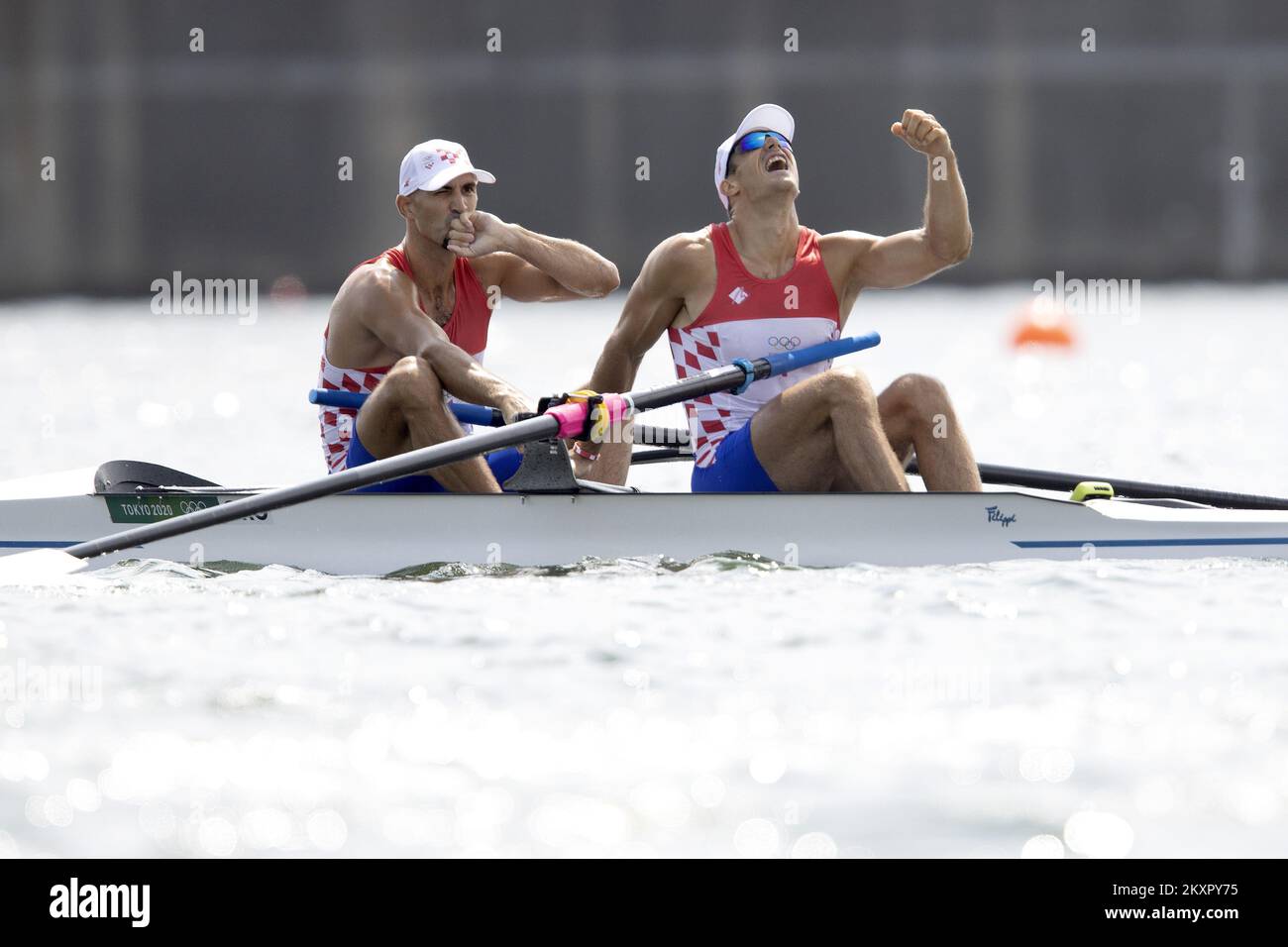 Valent Sinkovic, right, and Martin Sinkovic of Croatia celebrate after ...