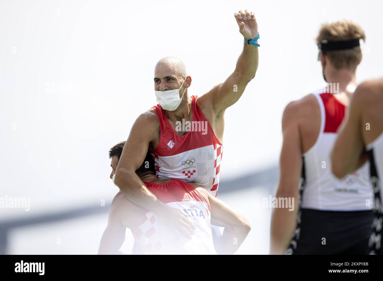 Valent Sinkovic, right, and Martin Sinkovic of Croatia celebrate after ...