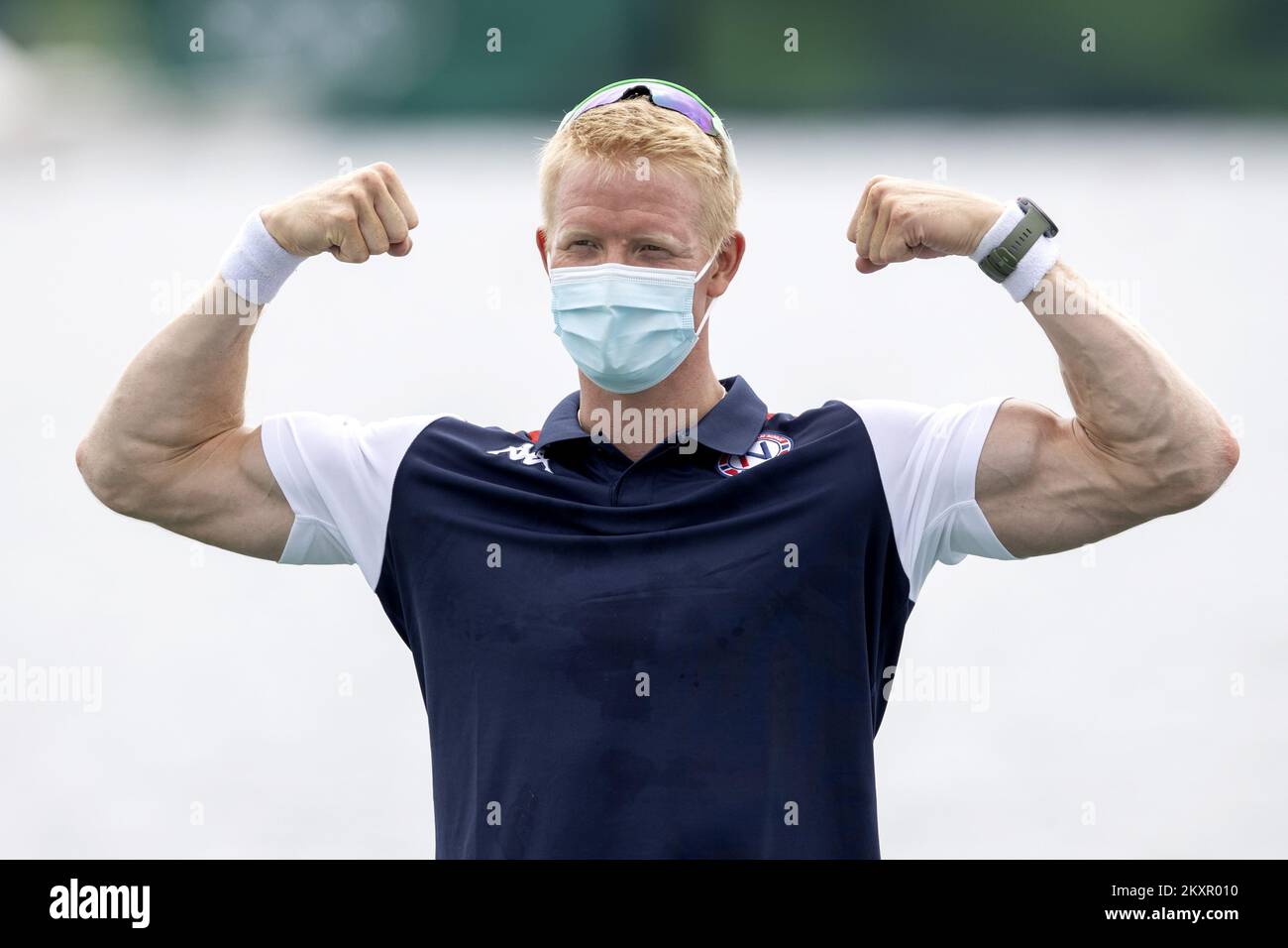 Silver medalist Kjetil Borch of Team Norway pose with his medal during ...