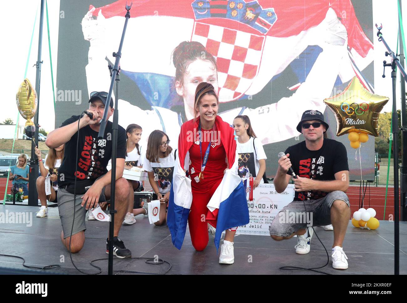 Ceremonial reception of Matea Jelic, who won a gold medal at the Tokyo ...