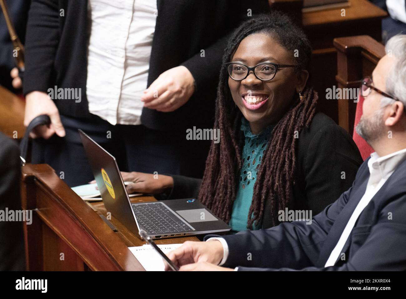 Deputy, Daniele Obono attends a session of Questions to the Government ...