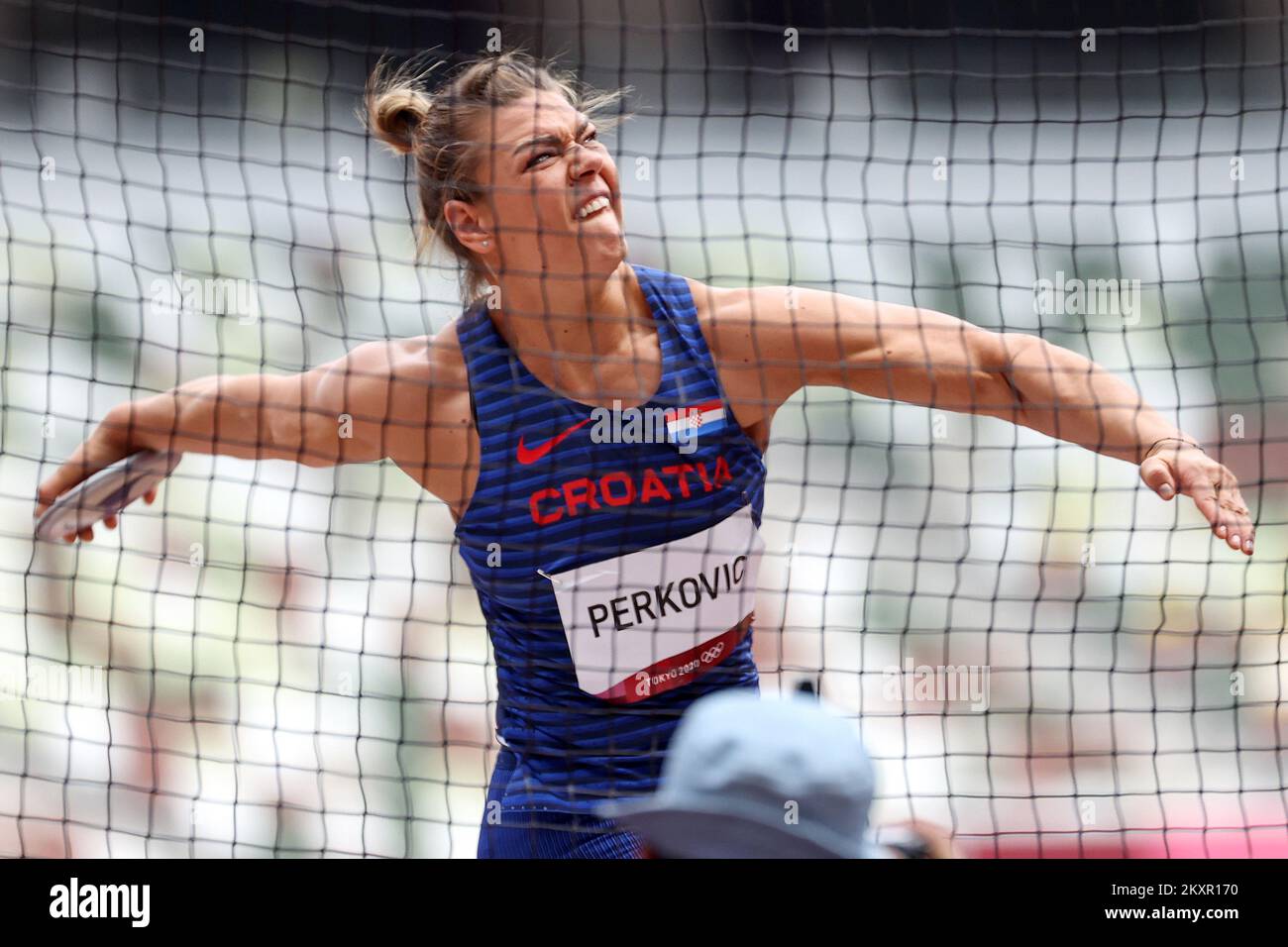 TOKYO, JAPAN - JULY 31: Sandra Perkovic of Team Croatia competes in the ...