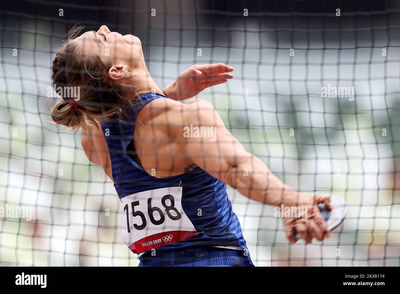 TOKYO, JAPAN - JULY 31: Sandra Perkovic of Team Croatia competes in the ...