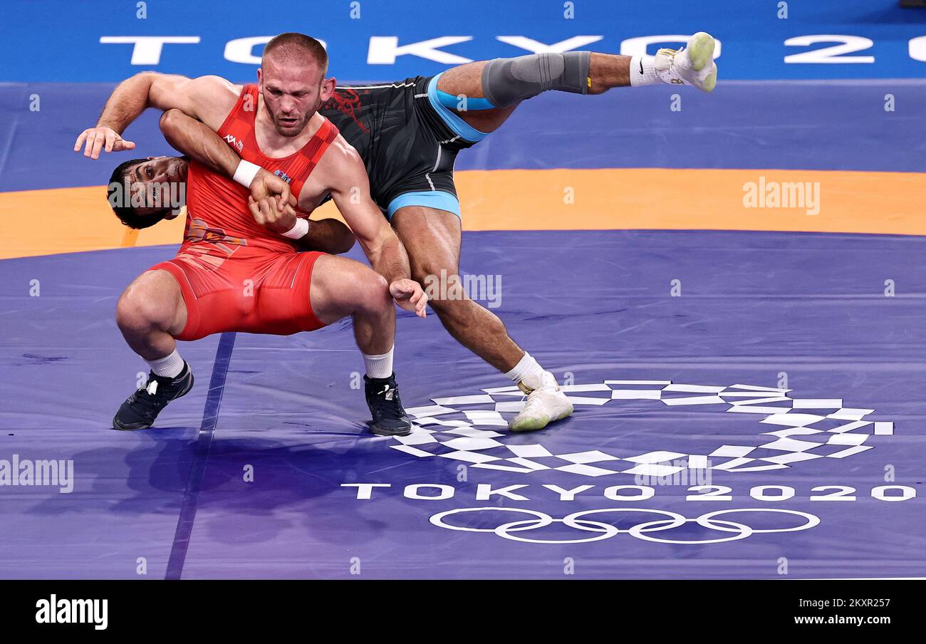 TOKYO, JAPAN - AUGUST 02: Bozo Starcevic of Team Croatia competes with ...