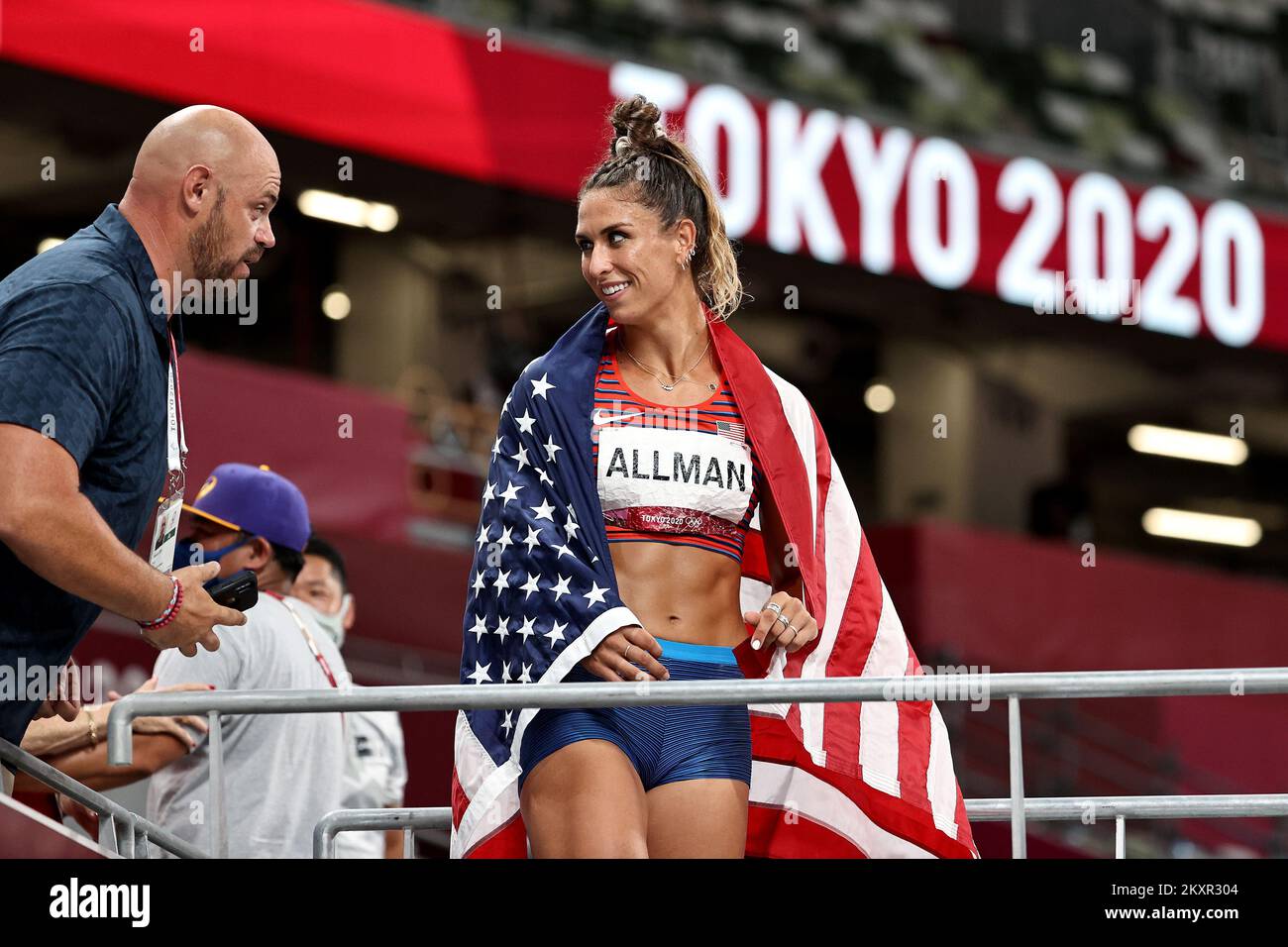 TOKYO, JAPAN - AUGUST 02: Discus thrower, Valerie Allman of Team USA ...