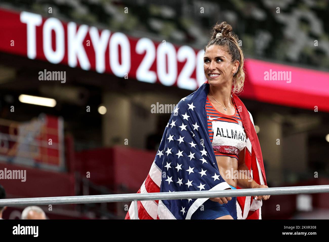 TOKYO, JAPAN - AUGUST 02: Discus thrower, Valerie Allman of Team USA ...