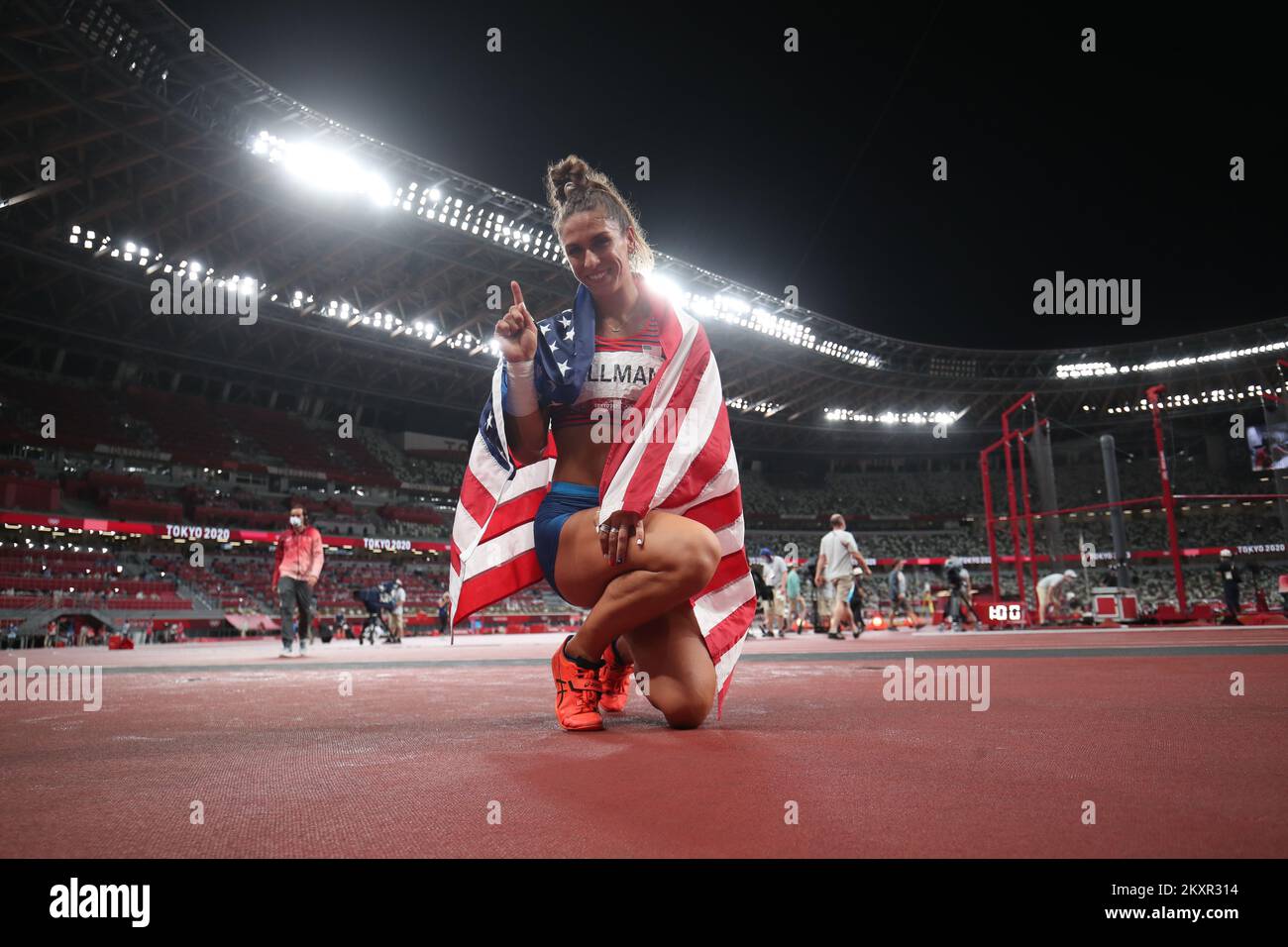 TOKYO, JAPAN - AUGUST 02: Discus thrower, Valerie Allman of Team USA ...