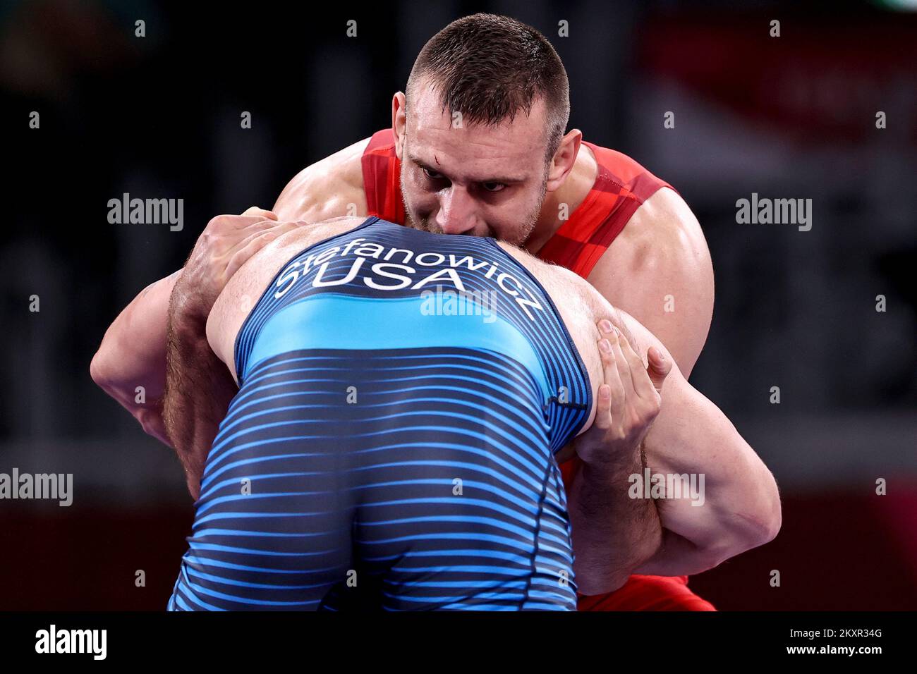 Ivan Huklek of Team Croatia competes against John Walter Stefanowicz jr ...