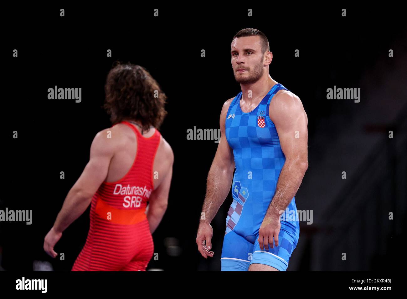 Ivan Huklek of Team Croatia competes against Zurabi Datunashvili of ...