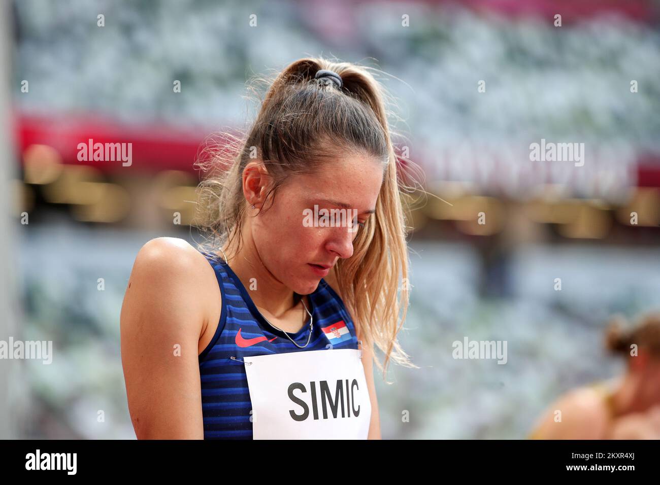 Ana Simic of Team Croatia competes in the Women's High Jump ...