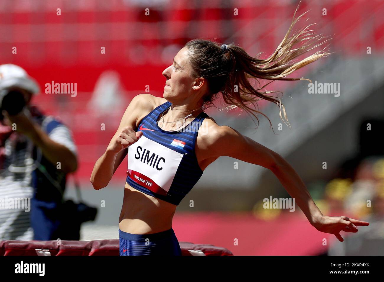 Ana Simic of Team Croatia competes in the Women's High Jump ...