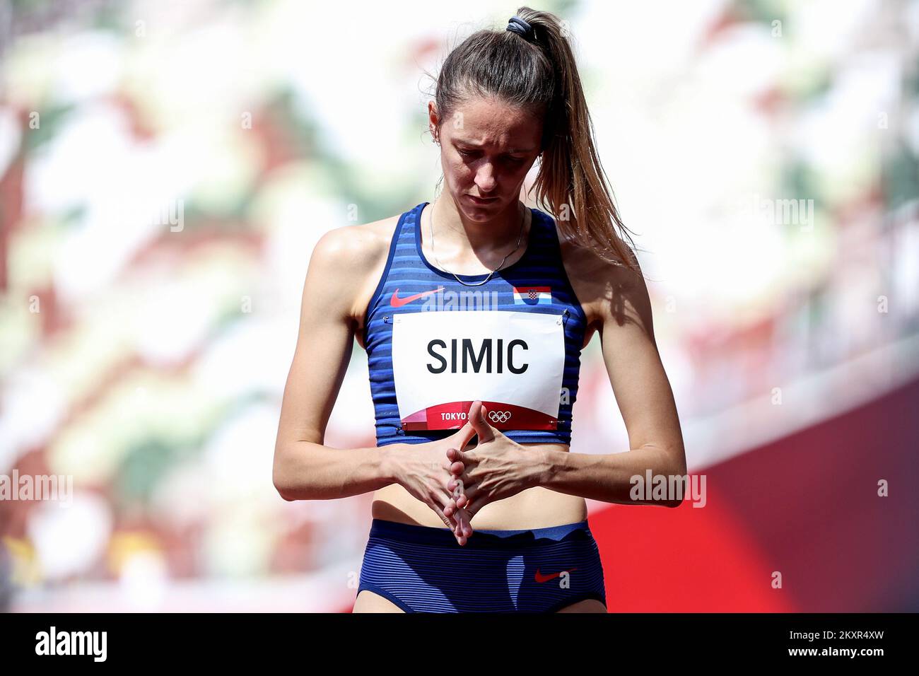 Ana Simic of Team Croatia competes in the Women's High Jump ...