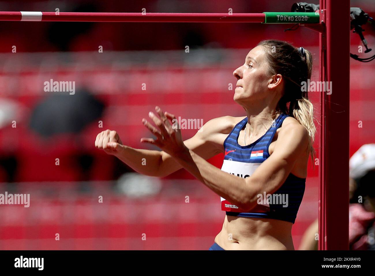 Ana Simic of Team Croatia competes in the Women's High Jump ...