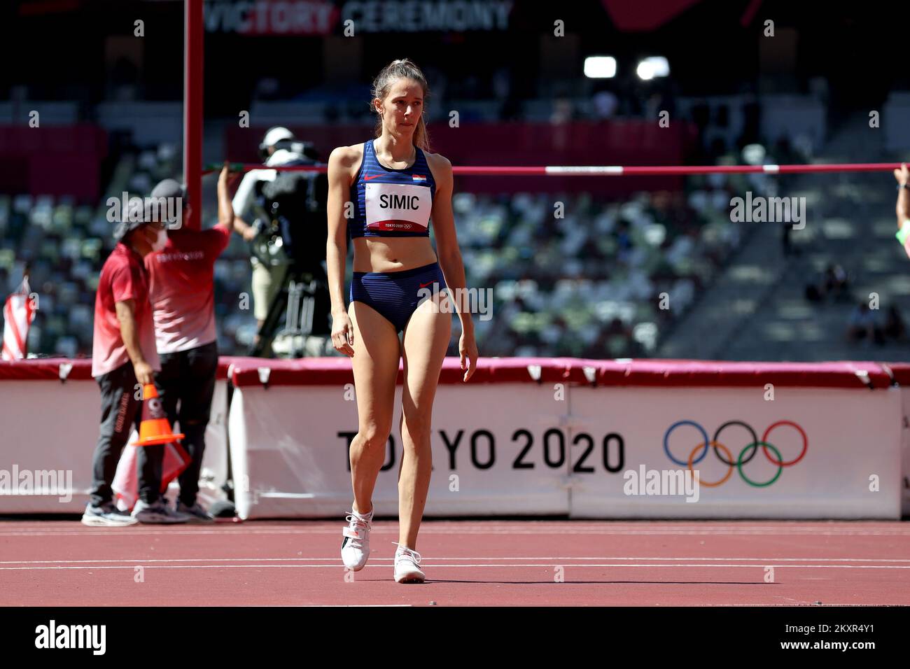 Ana Simic of Team Croatia competes in the Women's High Jump ...