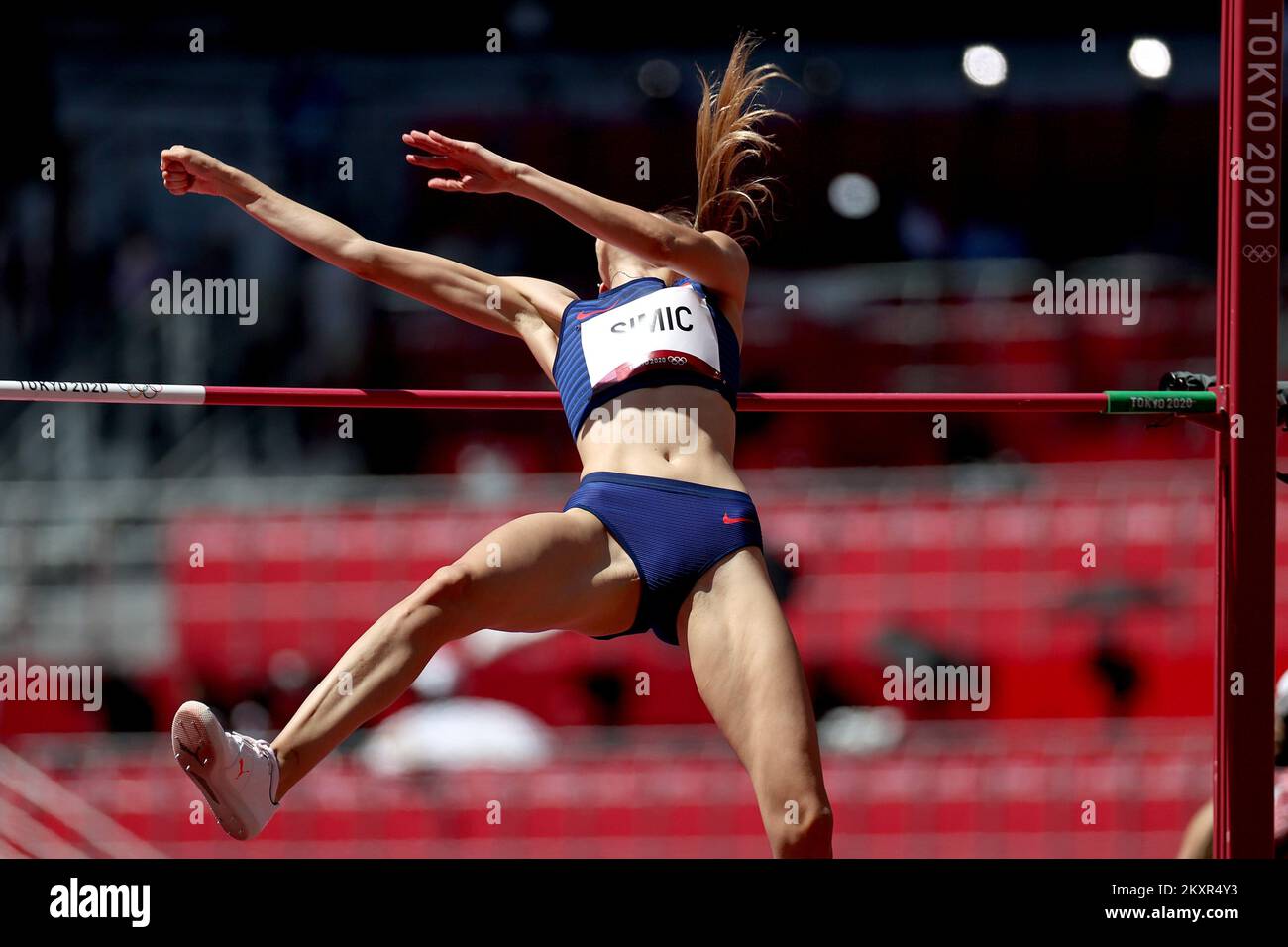 Ana Simic of Team Croatia competes in the Women's High Jump ...