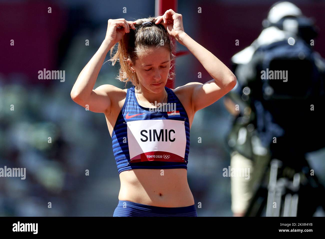 Ana Simic of Team Croatia competes in the Women's High Jump ...