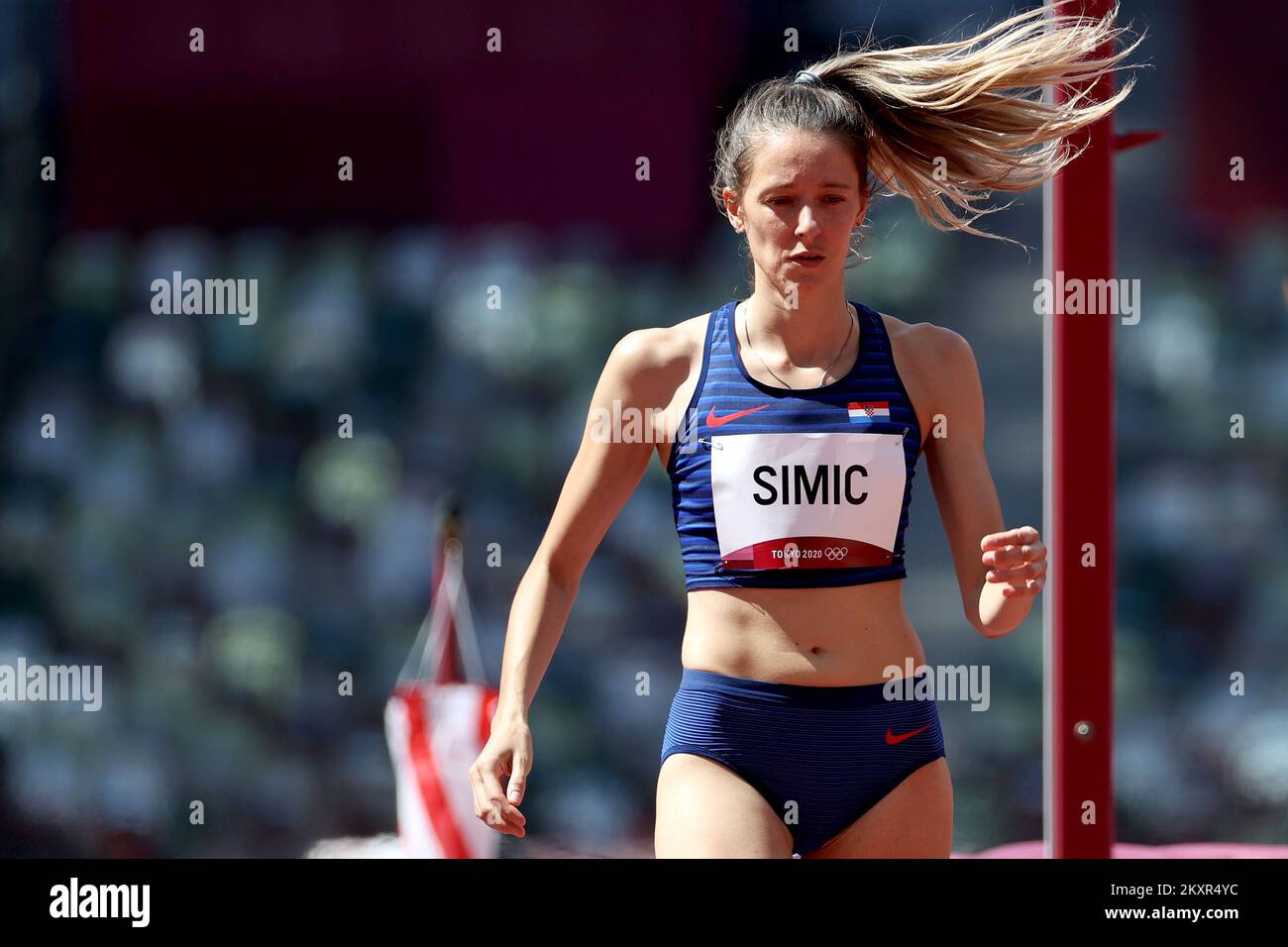 Ana Simic of Team Croatia competes in the Women's High Jump ...