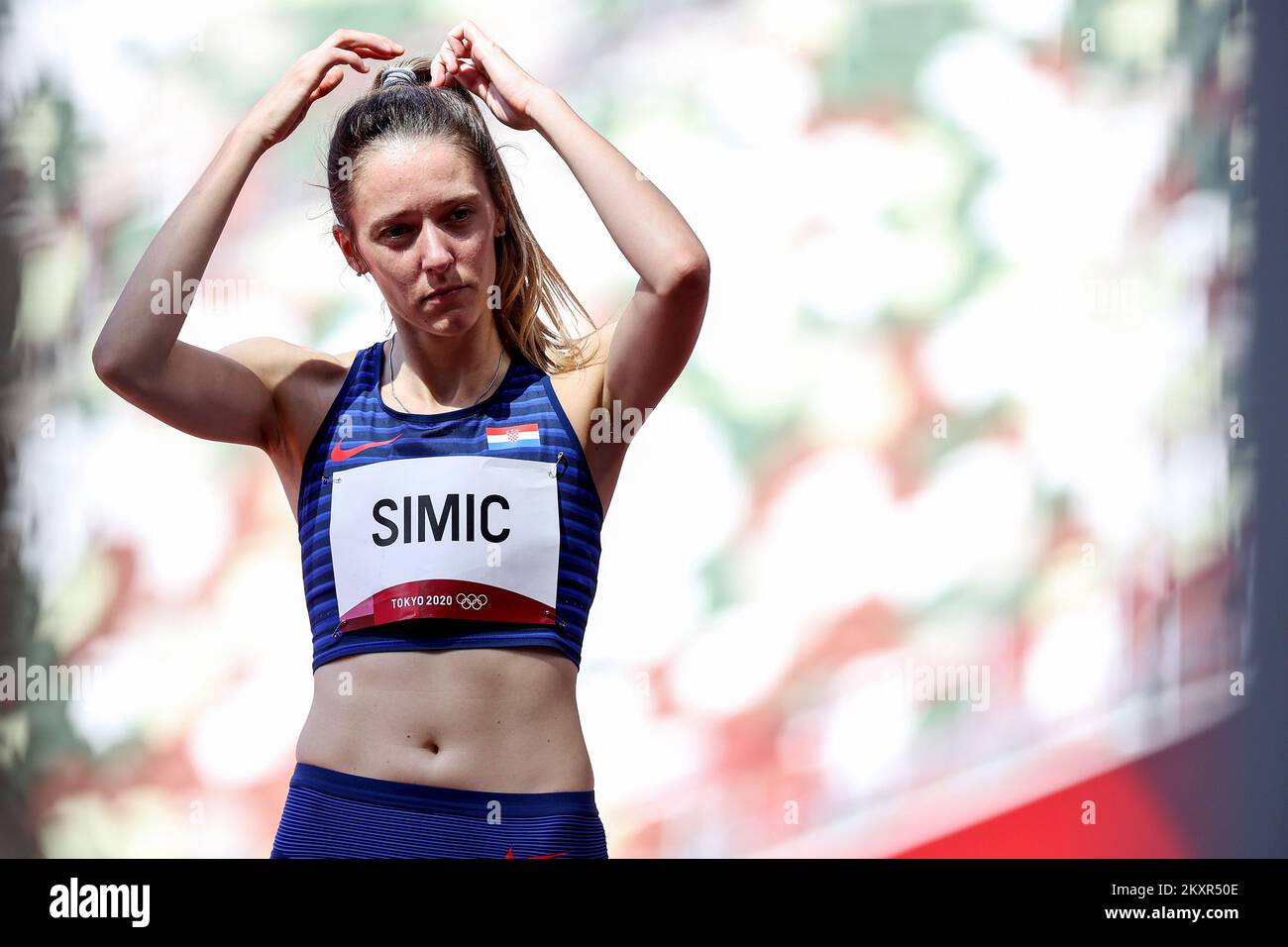 Ana Simic of Team Croatia competes in the Women's High Jump ...