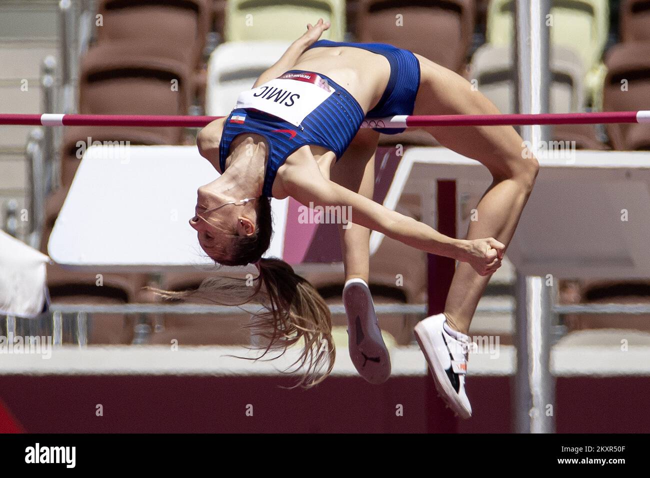 Ana Simic of Team Croatia competes in the Women's High Jump ...