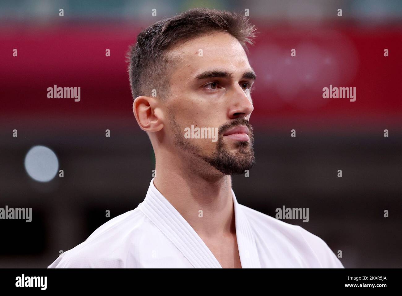 Ivan Kvesic of Team Croatia is pictured prior a Menâ€™s Kumite +75 ...