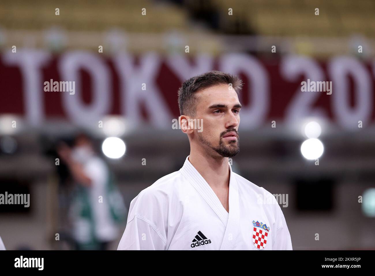 Ivan Kvesic of Team Croatia is pictured prior a Menâ€™s Kumite +75 ...