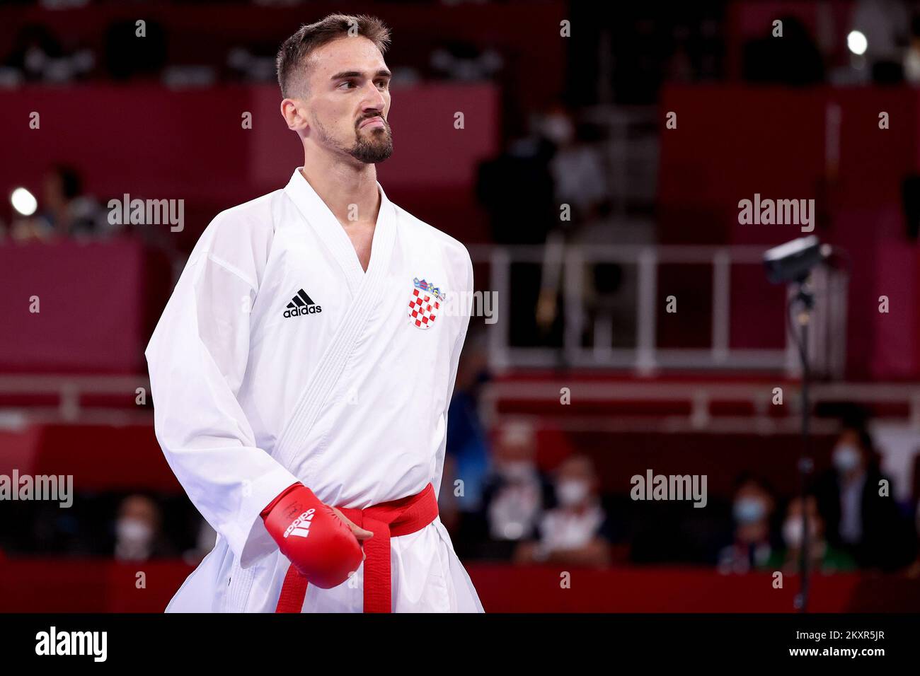 Ivan Kvesic of Team Croatia is pictured prior a Menâ€™s Kumite +75 ...