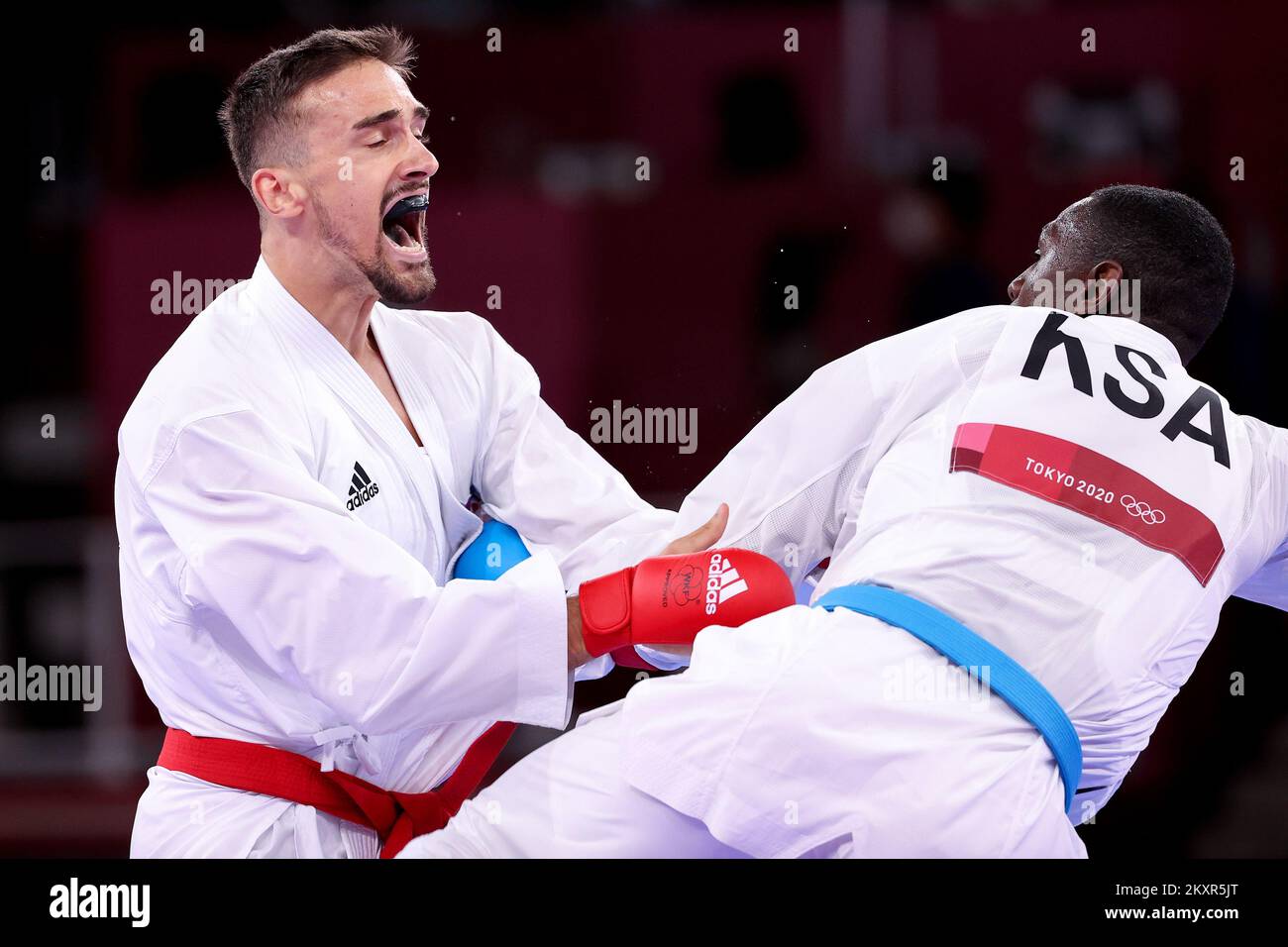 Ivan Kvesic of Team Croatia and Tareh Hamedi of Team Saudi Arabia ...