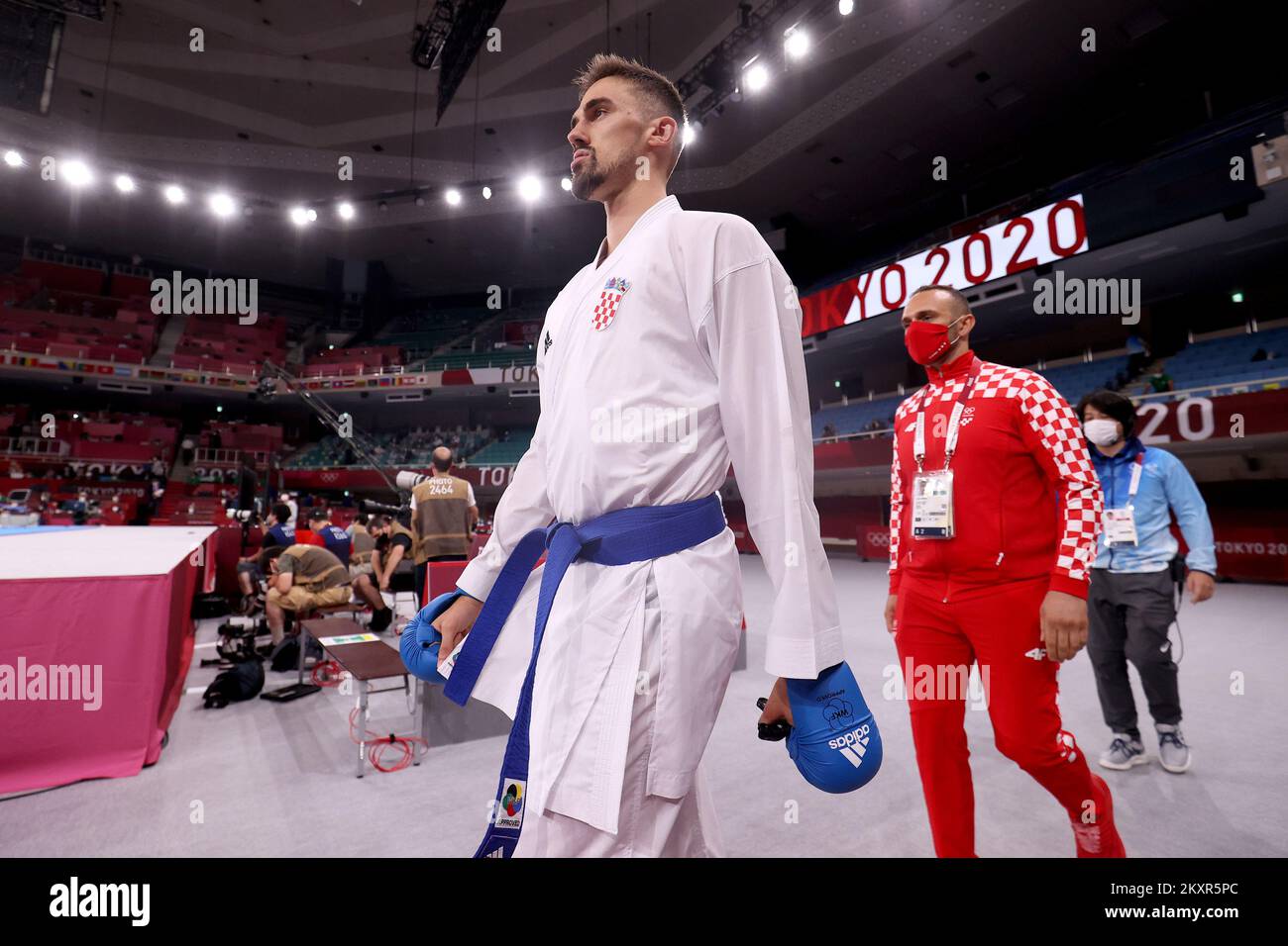 Ivan Kvesic of Team Croatia and Sajjad Ganjzadeh of Team Iran compete ...