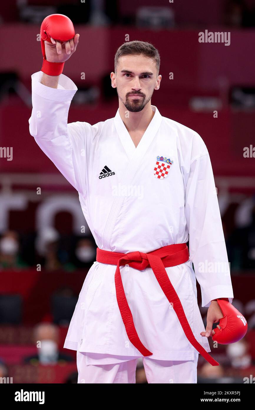 Ivan Kvesic of Team Croatia is pictured prior a Menâ€™s Kumite +75 ...
