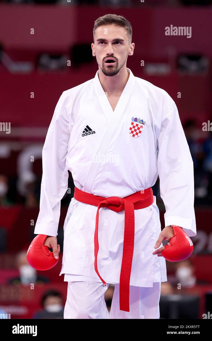 Ivan Kvesic of Team Croatia is pictured prior a Menâ€™s Kumite +75 ...