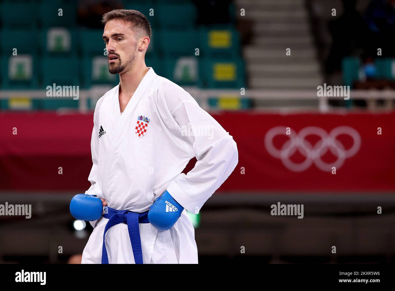 Ivan Kvesic of Team Croatia and Daniel Gaysinsky of Team Canada compete ...