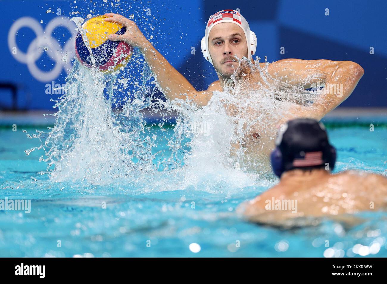 Loren Fatovic of team Croatia on attack during the Menâ€™s ...