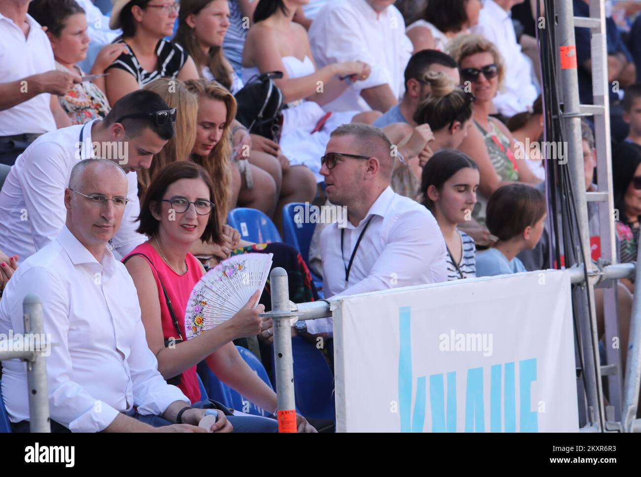 Audience during the famous knight's game Sinjska Alka that was held for ...