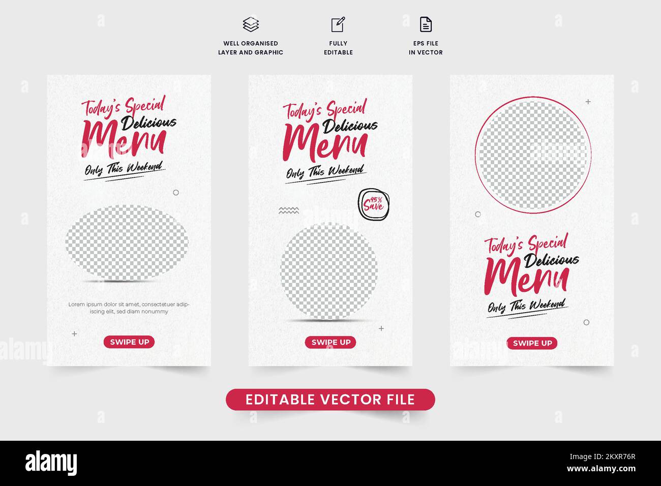 Special latin american food menu template collection on white ...
