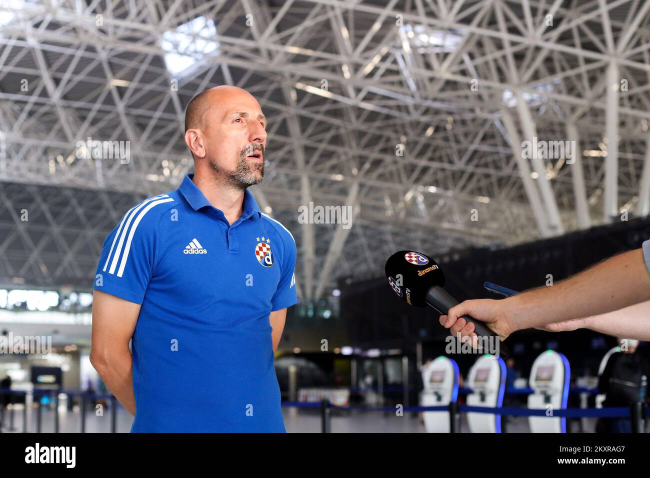 August 16, 2021, Pleso Airport, Zagreb - GNK Dinamo football players ...
