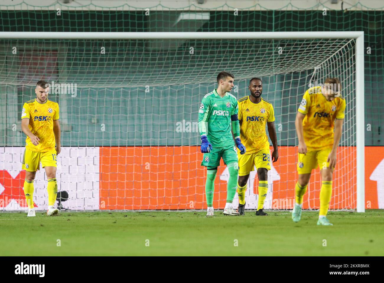TIRASPOL, MOLDOVA - AUGUST 17: Disappointed players GNK Dinamo Lovro ...