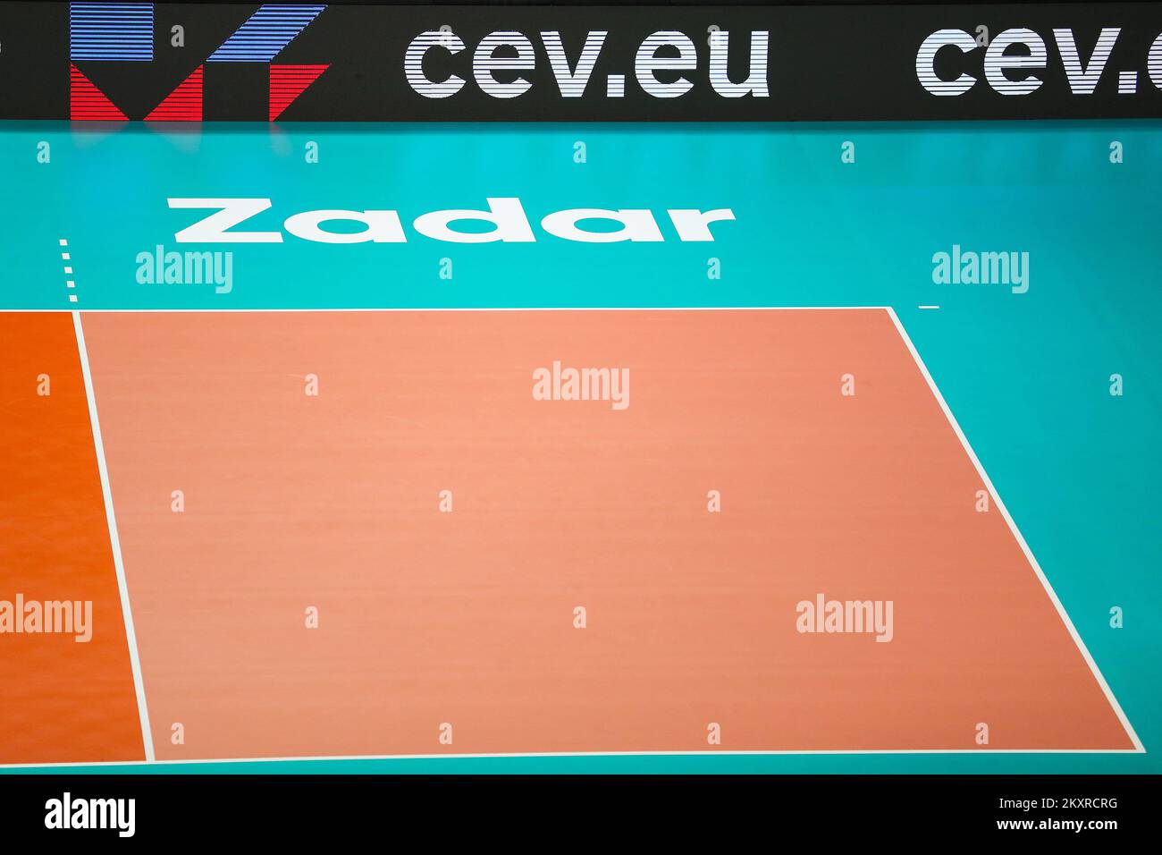 ZADAR, CROATIA - AUGUST 19: Kresimir Cosic Hall before the CEV ...